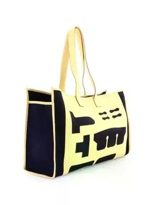 Hermès Petit H Skeleton Toile And Leather Tote Bag