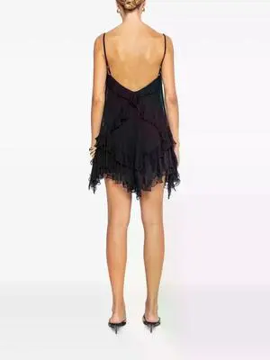 NISSA Open-back Silk Mini Dress