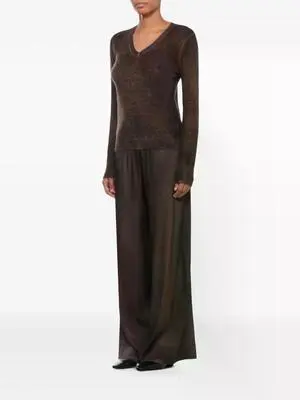 Avant Toi Distressed-effect V-neck Sweater