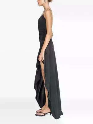 NISSA Asymmetric Crystal-embellished Dress