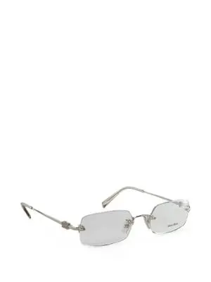 Miu Miu Rimless Rectangle-frame Sunglasses