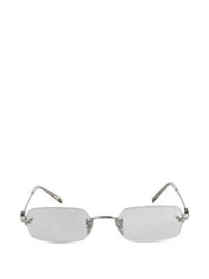 Miu Miu Rimless Rectangle-frame Sunglasses - Silver
