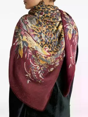 Etro Leopard-motif Jacquard Shawl