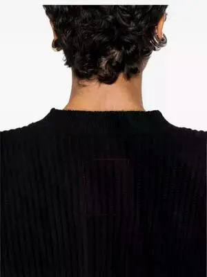 UMA WANG Ribbed-knit Cropped Sweater