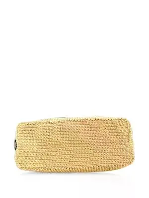 Prada Logo Raffia Xl Tote Bag