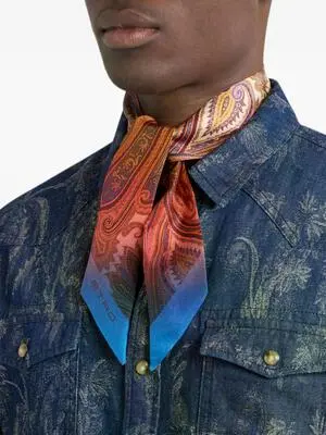 Etro Paisley-print Degradé Scarf