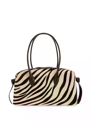 Yuzefi Brioche Duffle Zebra-print Shoulder Bag