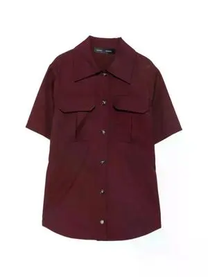 Proenza Schouler Belted Flap-pocket Shirt - Red