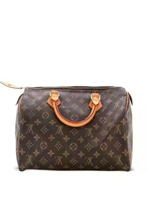 LOUIS VUITTON Speedy Handbag Monogram Canvas 30 Satchel - Brown
