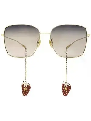Gucci Logo-engraved Sunglasses - Pink