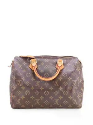 LOUIS VUITTON Speedy Handbag Monogram Canvas 30 Satchel - Brown