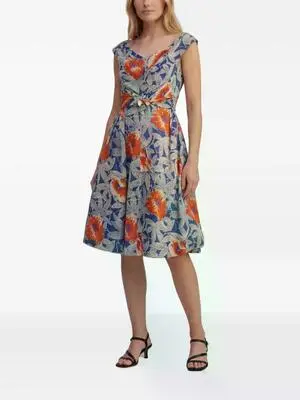 Vintage Floral-print Midi Dress