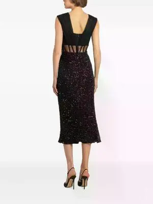 GEMY MAALOUF Beaded Midi Skirt