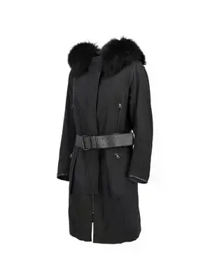 Prada Belted Hooded Coat