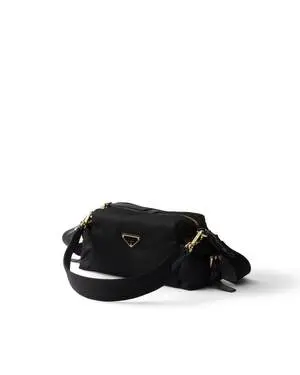 Prada Small Re-nylon And Leather Shoulder Bag - Black