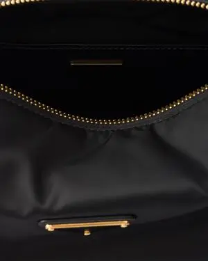 Prada Small Re-nylon And Leather Shoulder Bag - Black