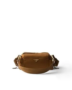 Prada Explore Small Re-nylon And Leather Shoulder Bag - Brandy