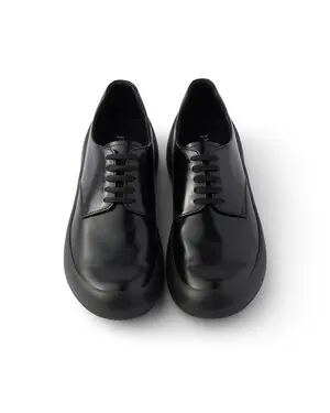 Prada Brushed Leather Laced Shoes