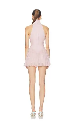 HELSA The Gemma Romper In Printed Silk Chiffon