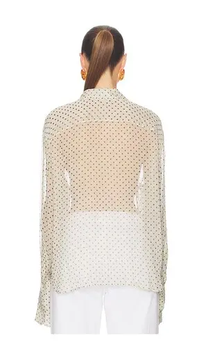 HELSA The Relaxed Shirt In Silk Chiffon