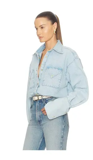 HELSA Washed Denim Shirt In . Also