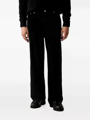 Karl Lagerfeld Corduroy-texture Carpenter Trousers - Black