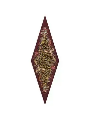Etro Leopard-motif Diamond-shaped Scarf
