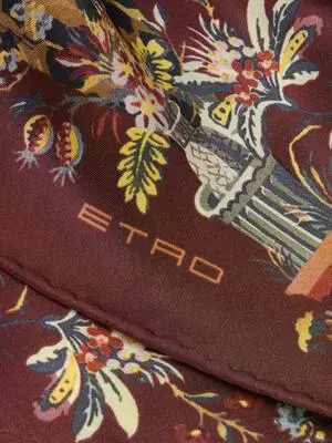 Etro Leopard-motif Diamond-shaped Scarf