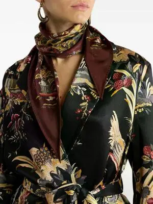 Etro Leopard-motif Diamond-shaped Scarf