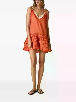 PNK Ruffled Tiered Mini Dress