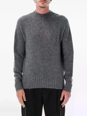 TOM FORD Ribbed-knit Raglan-sleeve Sweater - Grey
