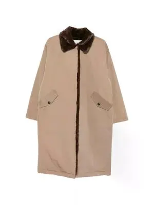 ELEH Flap-pocket Oversized Coat - Neutrals