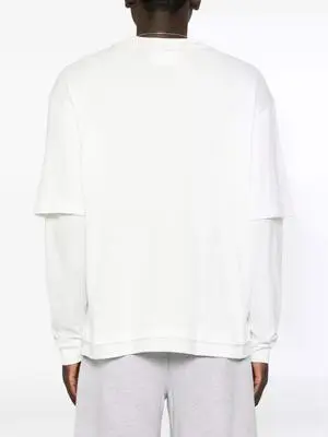 WOC Orange Layered-sleeve Crew-neck T-shirt