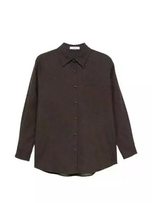 ELEH Chest-pocket Button-up Shirt - Brown