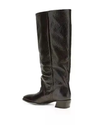P.a.r.o.s.h Grained-leather Knee-high Boots