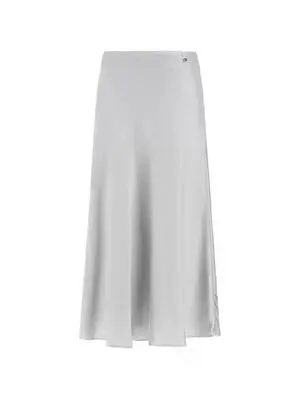 Herno Satin Midi Skirt - Grey