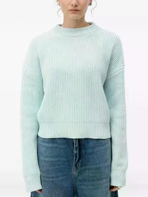 Hugo Ribbed-knit Drop-shoulder Sweater - Blue