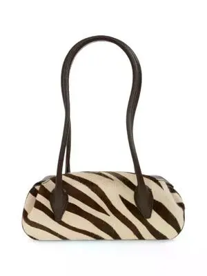 Yuzefi Oyster Zebra-print Shoulder Bag