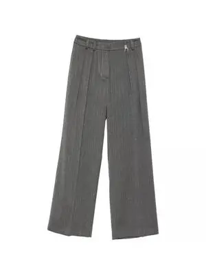 Patrizia Pepe Herringbone Pinstripe Trousers - Grey