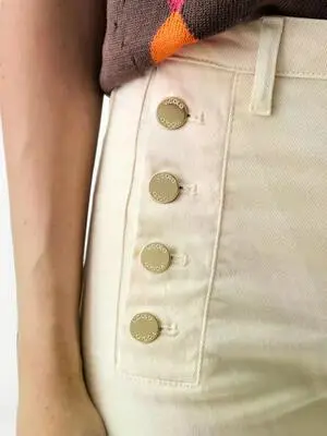 VICOLO Button-embellished Flared Jeans