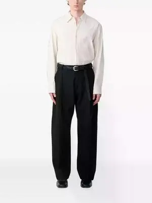 Studio Nicholson View Seersucker Striped Shirt