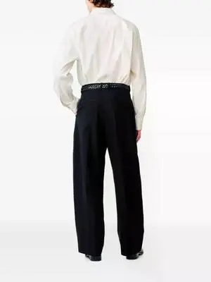 Studio Nicholson View Seersucker Striped Shirt