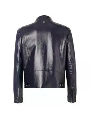Fendi Shiny Leather Blouson - Blue