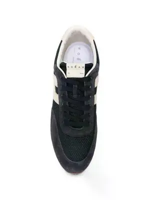 Hogan Paneled Logo Patch Lace-up Sneakers