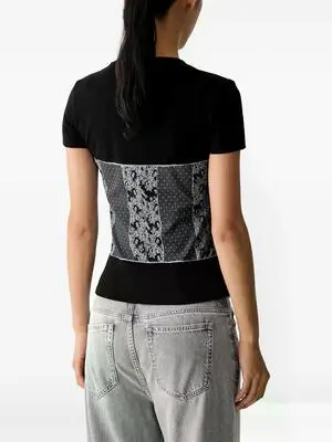 Miss Sixty Corset-print Beaded T-shirt
