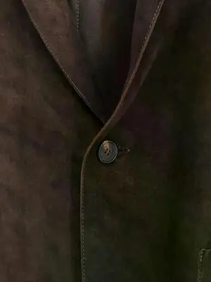 SALVATORE SANTORO Notch-lapel Suede Jacket