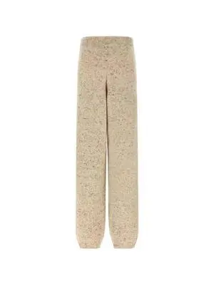 Fabiana Filippi Mélange Knit Ribbed Cuff Trousers
