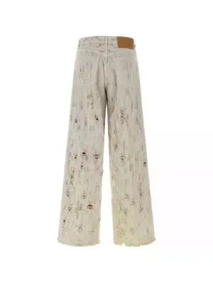 HAIKURE Bethany Distressed Wide-leg Jeans