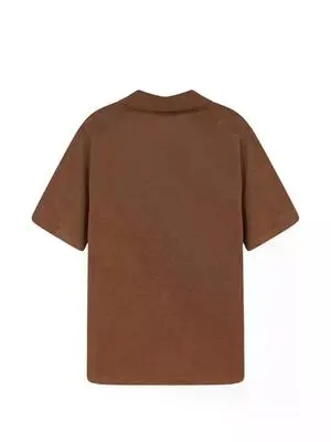 Alpha Studio Short-sleeve Polo-collar T-shirt - Brown