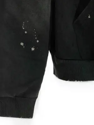 FOUND Logo-patch Paint-splatter Hoodie